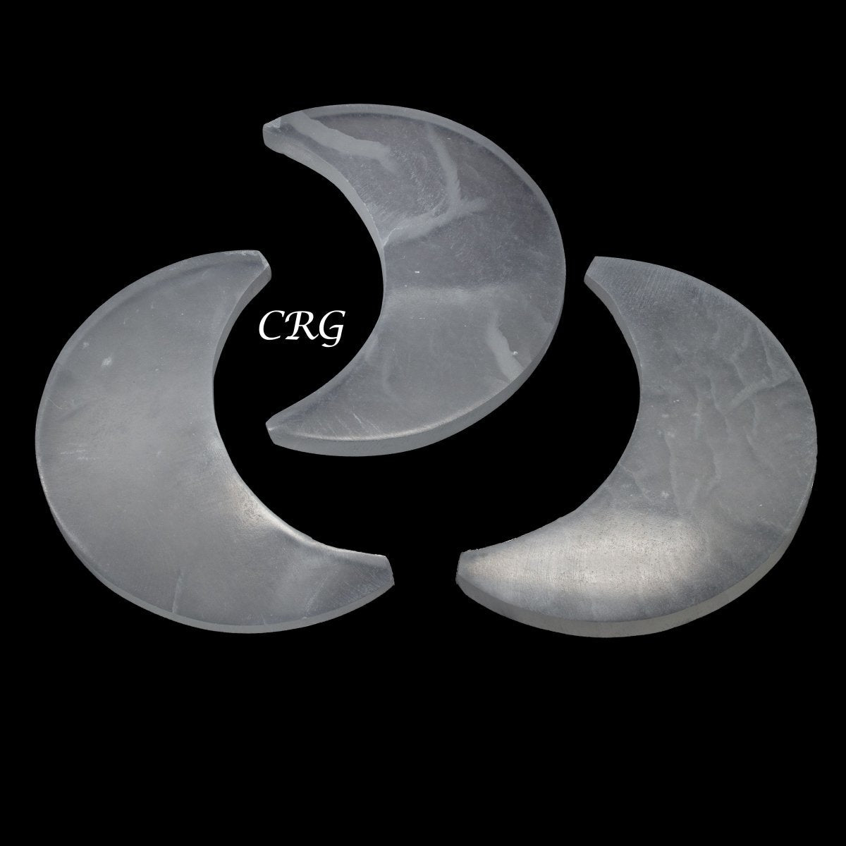 Selenite Crescent Moon Plate (14cm, 1 Piece) | Crystal River Gems