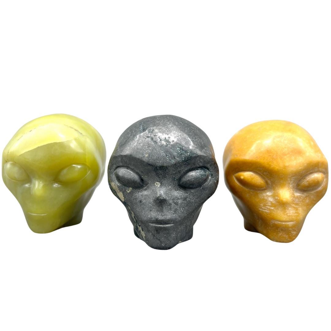Alien Skull Mixed Gemstone 2 In (3 Pcs) | Crystal River Gems