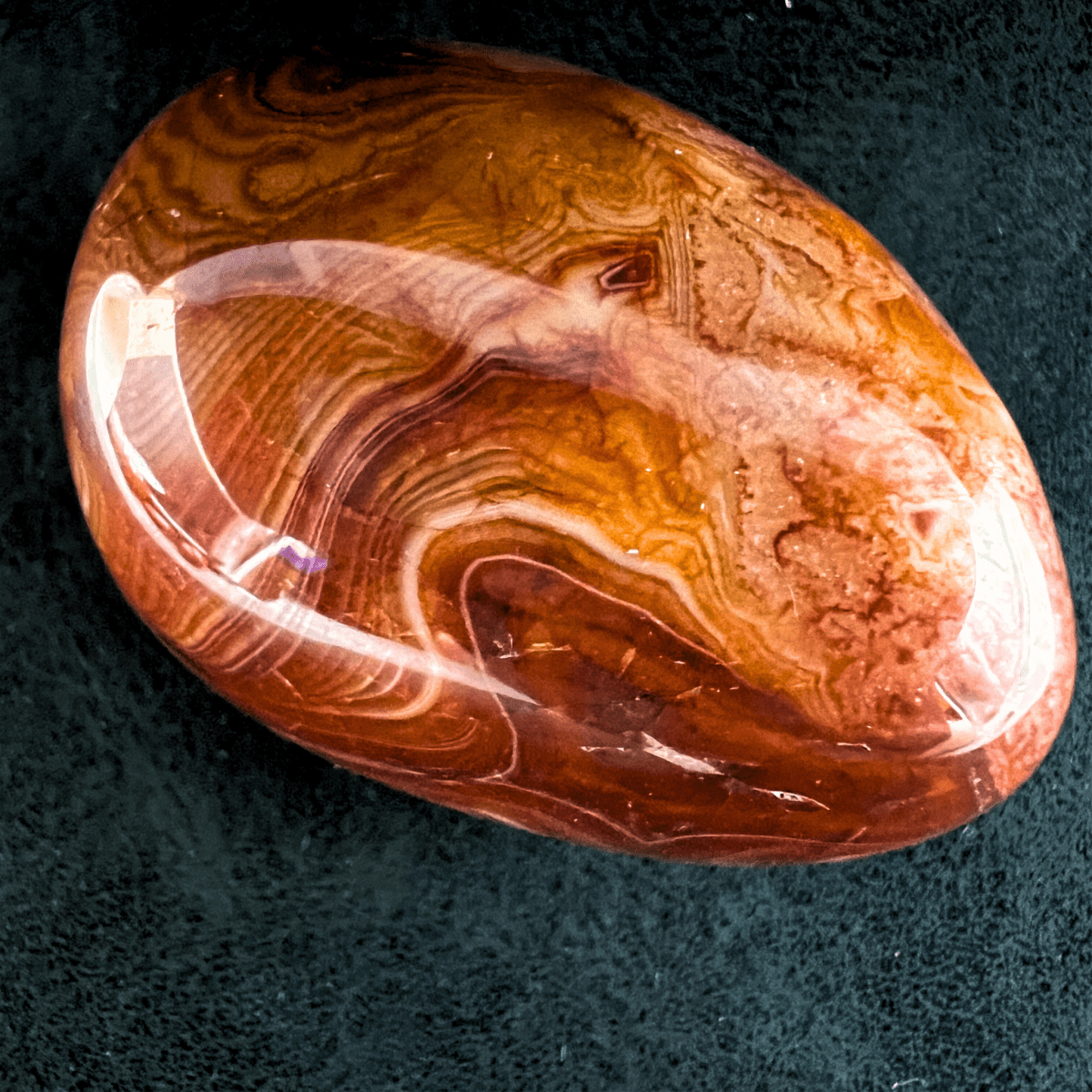Carnelian Banded Agate Tumbled Stones – Crystal River Gems