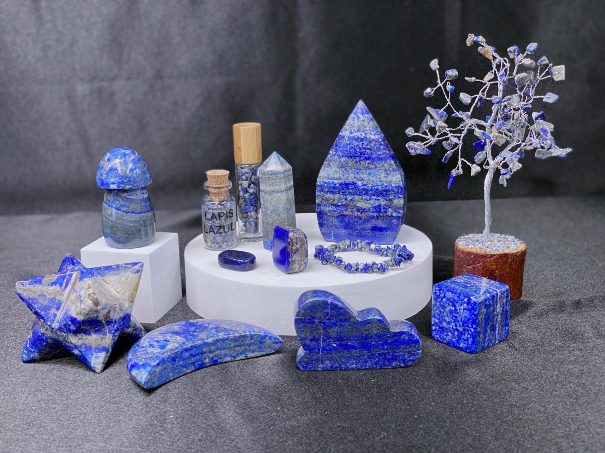 Lapis Crystal Bundle Lot (13 Pieces) Bulk Wholesale Gemstone Décor Col ...