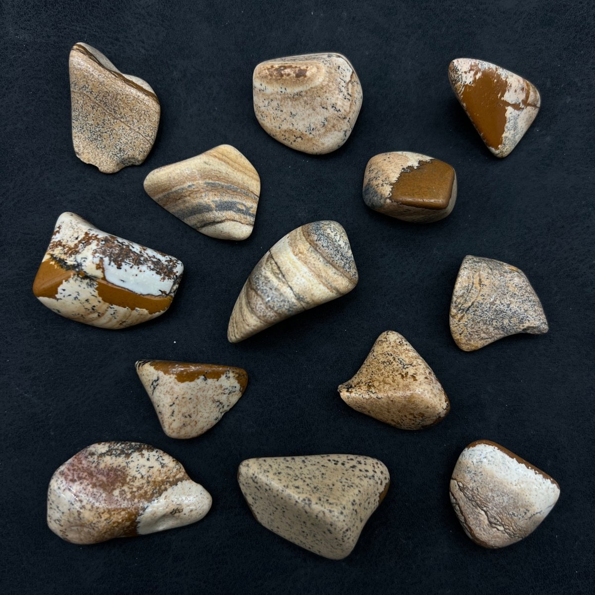 Picture Jasper Tumbled Bulk Stones | Crystal River Gems