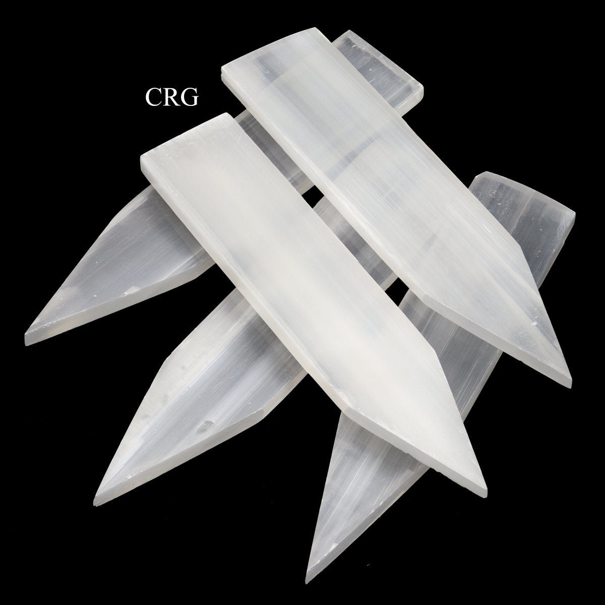 Selenite Flat Points (4 Pieces) Size 5 to 6 Inches Crystal Gemstone Fl ...