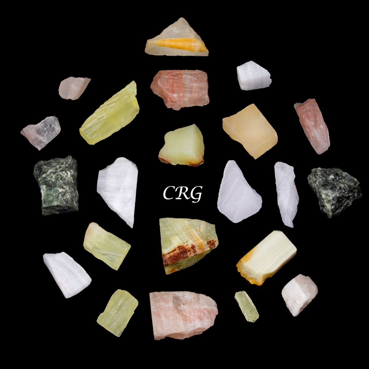 Mixed Calcite Chips - 1-19 mm - 1 kg. - Crystal River Gems