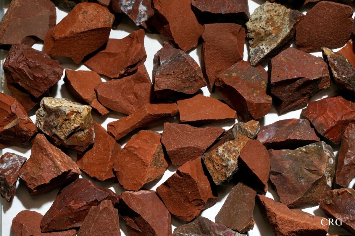 Rough Red Jasper / 20-40mm AVG - 1 LB. LOT - Crystal River Gems