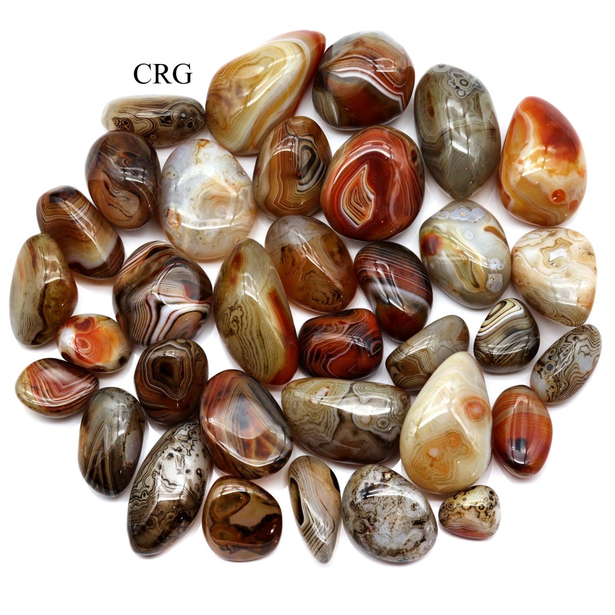 Tumbled Sardonyx Gallets / 2-3.5" AVG - 1 LB. LOT - Crystal River Gems