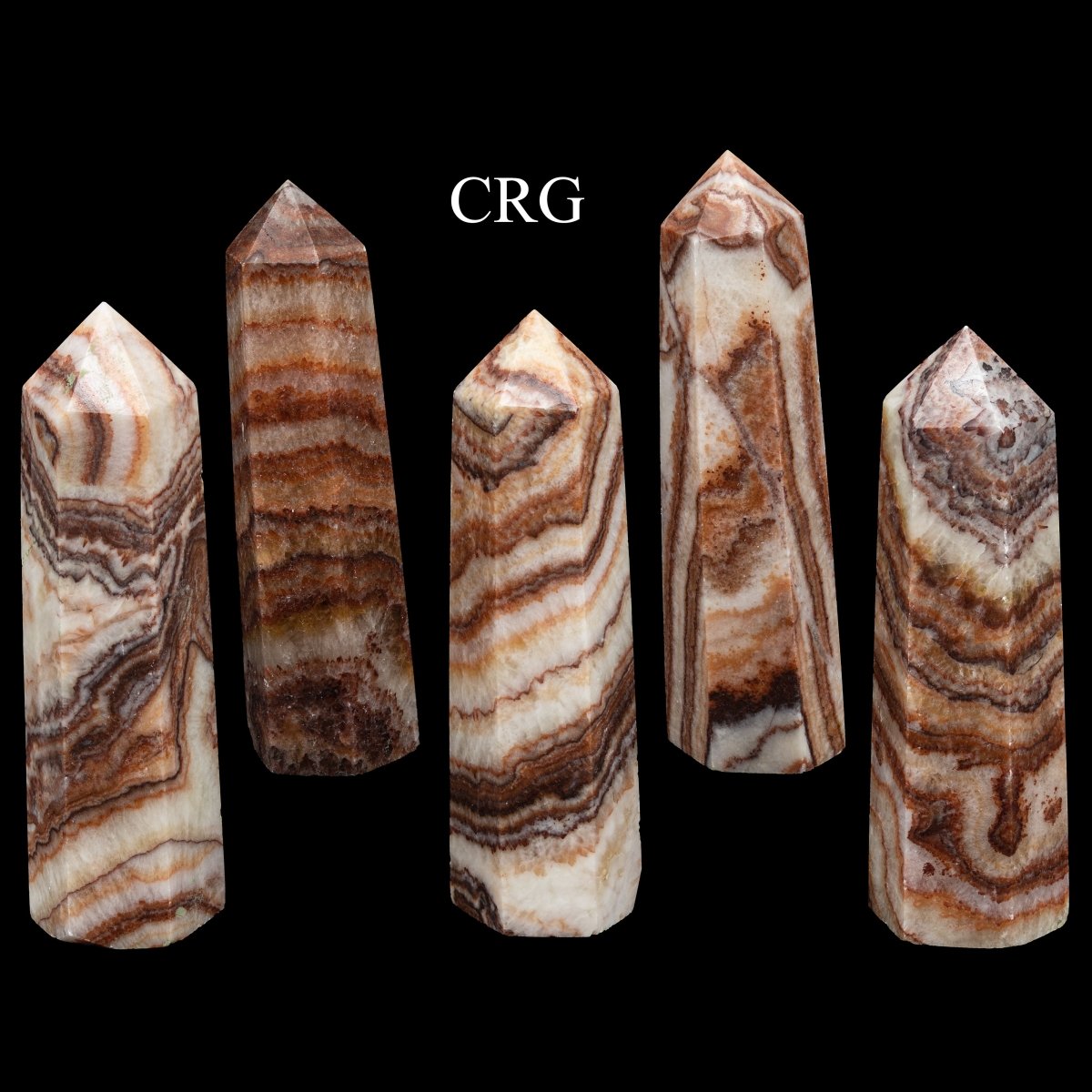 Tricolor Calcite Towers / 8-12cm AVG - 1 LB. LOT - Crystal River Gems