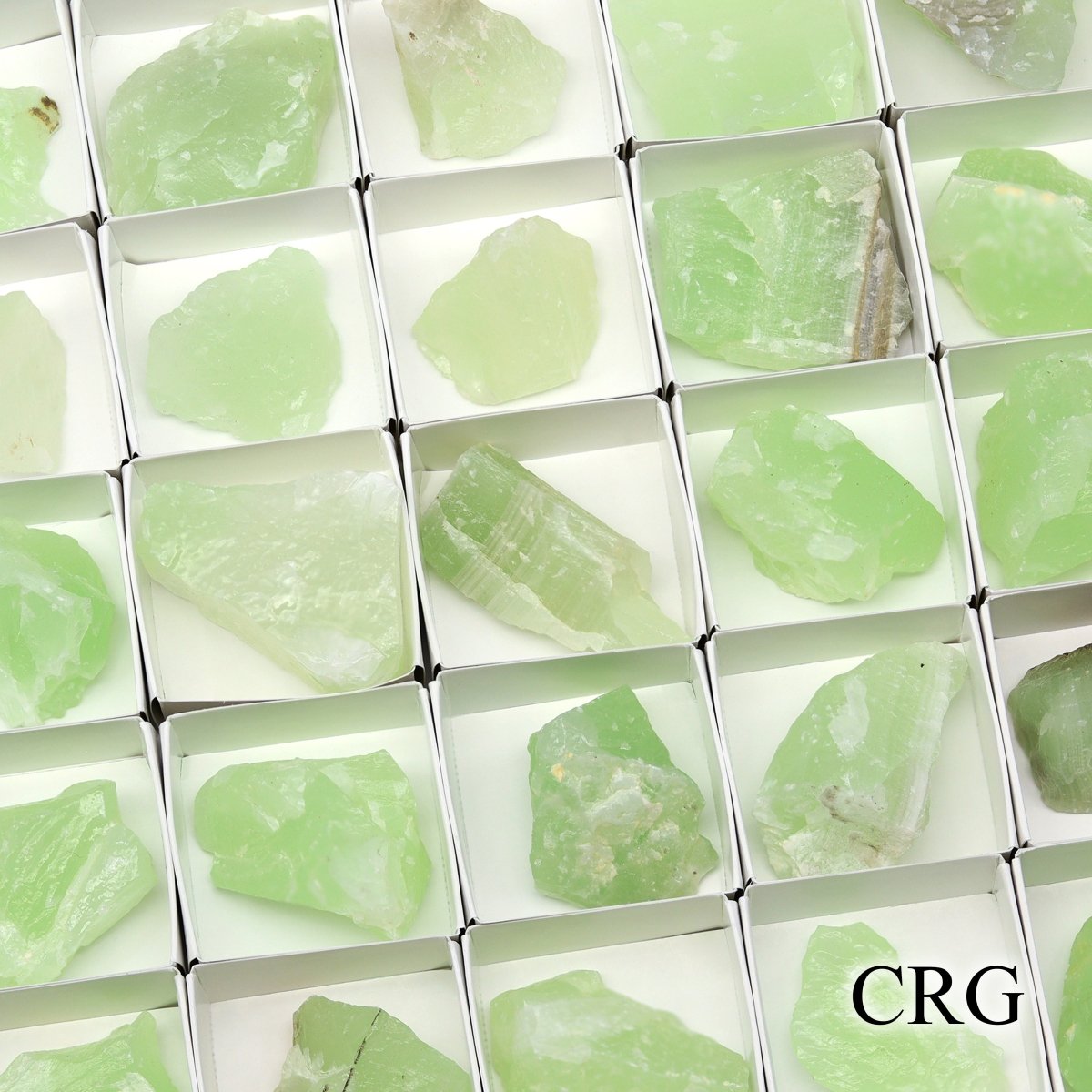 35 Piece Flat - Lime Green Onyx & Green Calcite - Crystal River Gems