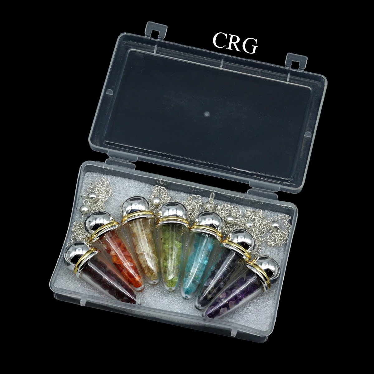 7 Stone Decorative Pendulums (7 Pieces) Size 1.5 Inches Crystal ...