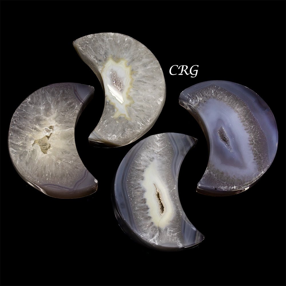 Agate Druzy Moons / 2.5-4" AVG - 1 KILO LOT - Crystal River Gems