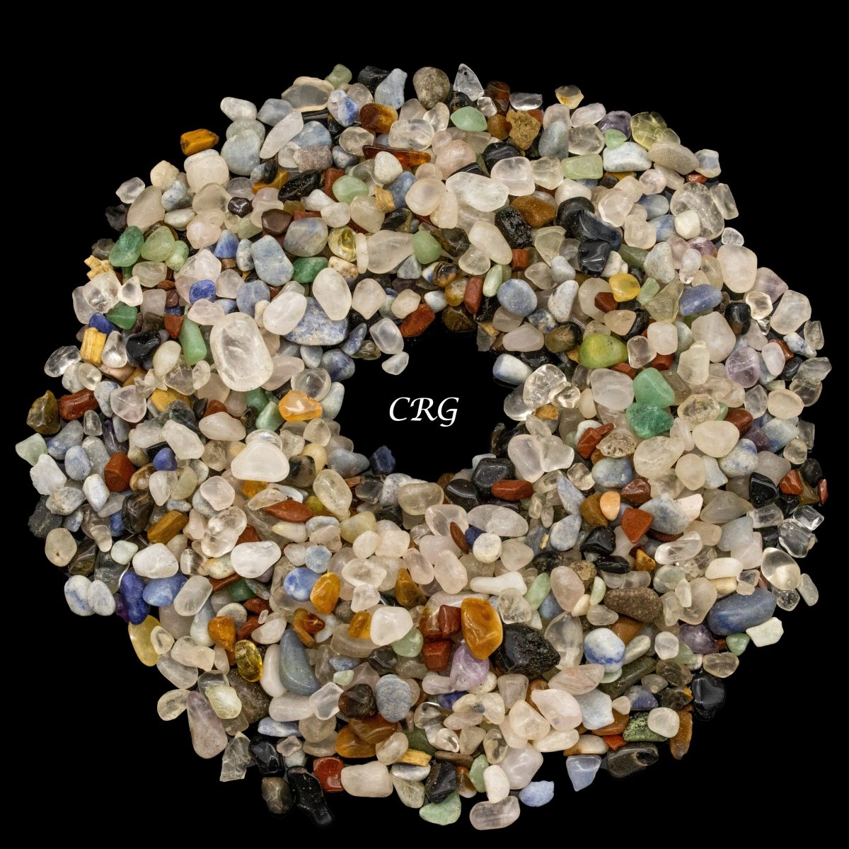 Tumbled Mixed Gemstone Chips / 8mm AVG - 1 LB. LOT - Crystal River Gems