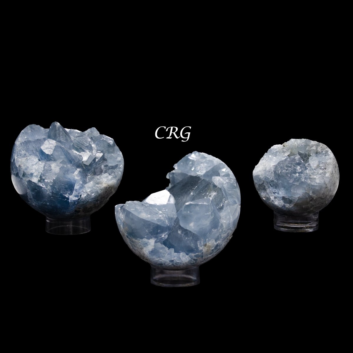 Celestite Druzy Spheres / 50-60mm AVG - 1 KILO LOT - Crystal River Gems