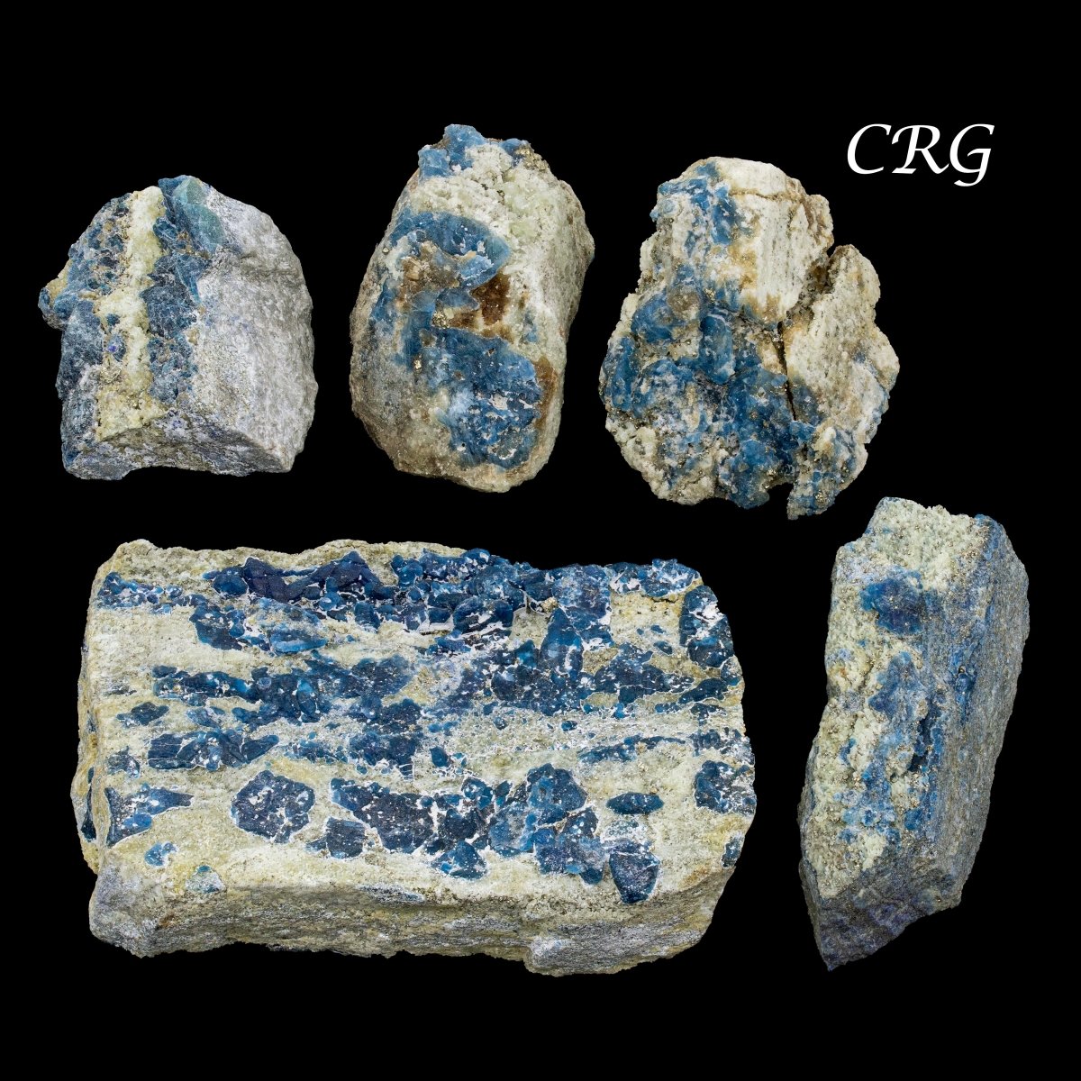 2 KILO LOT - Lazurite with Pyrite / Mixed Sizes - Crystal River Gems