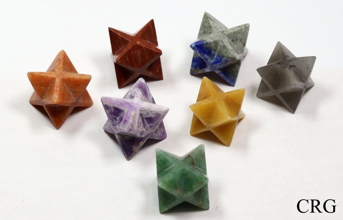 1 SET - Mini 7 Stone Merkaba Stars - Crystal River Gems