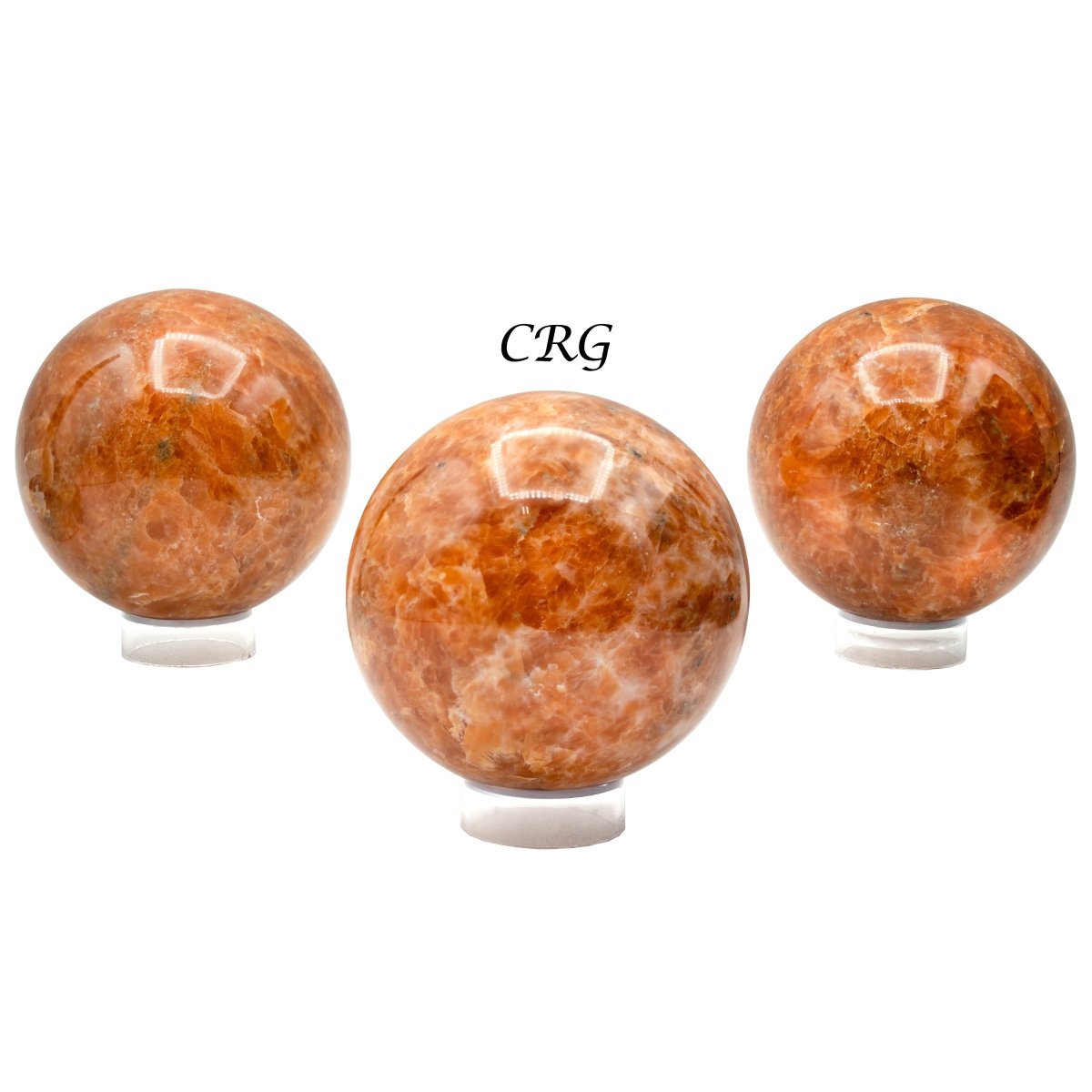 3 KILO LOT - Orange Calcite Spheres / 60-80mm AVG - Crystal River Gems