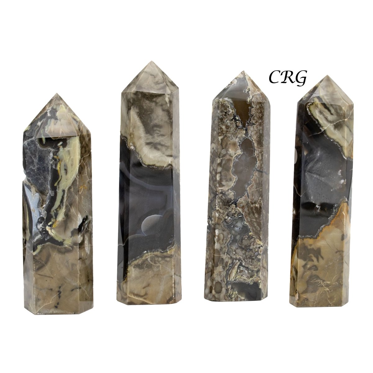 5 Kilo Lot. UV Reactive Volcanic Agate Tower - Crystal River Gems