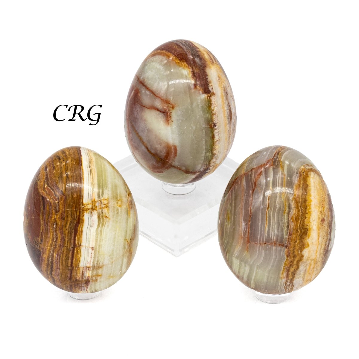 Green Banded Onyx Eggs (2-5 Inches) (1 Kilogram) Large Polished ...