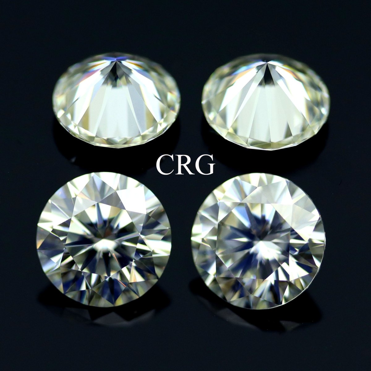 Moissanite Diamond (1 Piece) Size 8 mm Clear Faceted Crystals - Crystal ...