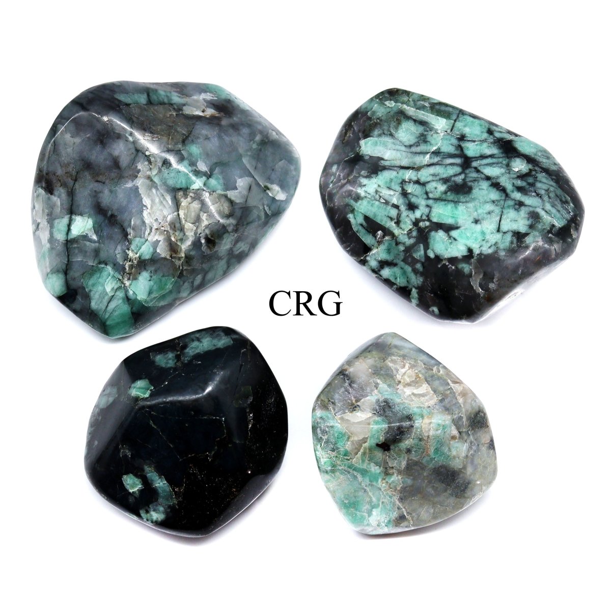 QTY 1 - Emerald Freeform Paperweight / 2-5" AVG - Crystal River Gems