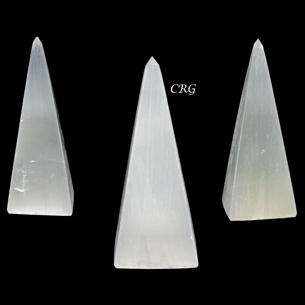 Selenite Pyramid (8 Inches, 1 Piece) | Crystal River Gems