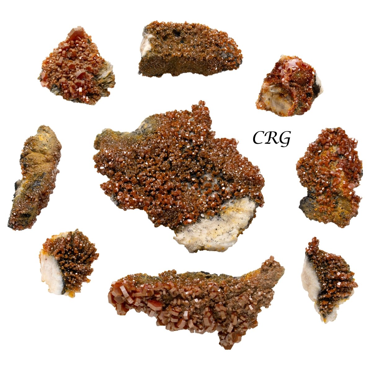Raw Vanadinite On Matrix / 20-50mm AVG - 1 FLAT - Crystal River Gems