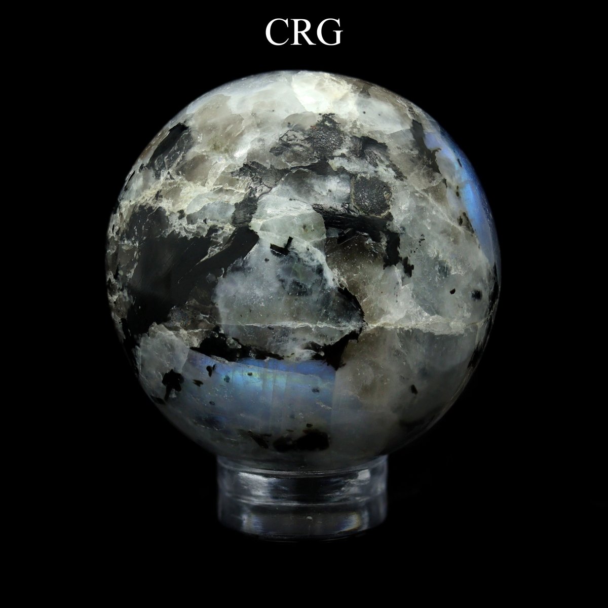 SET OF 2 - Rainbow Moonstone Spheres / 30mm AVG - Crystal River Gems