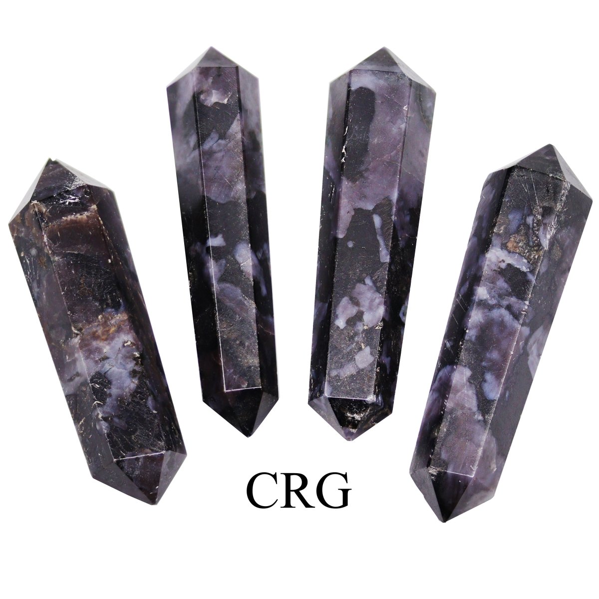SET OF 4 - Indigo Gabbro Mini Double Terminated Points / 1" AVG ...