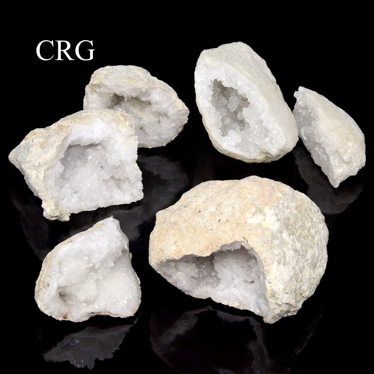 Snow Quartz Geode Halves (Matching Pair) / 2.5"-3.5" avg. - Crystal ...