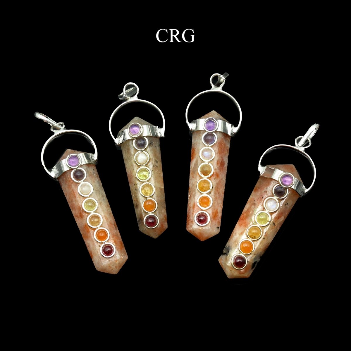 Sunstone Point Pendant (1.5 Inches) (4 Pcs) Small 6-Sided Pencil Point ...