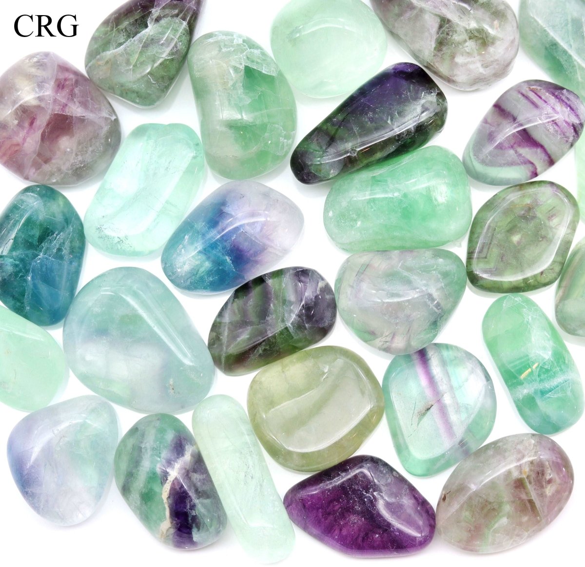 Tumbled Fluorite / 35-45mm AVG - 1 KILO LOT - Crystal River Gems